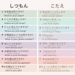 Some common questions and answers in Japanese