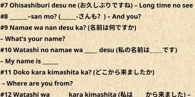 73 Basic Japanese Phrases To Survive