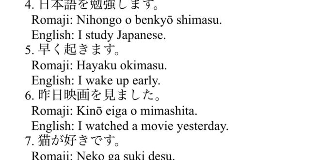 JLPT N5 Everyday Life Sentences – 50 Sentences